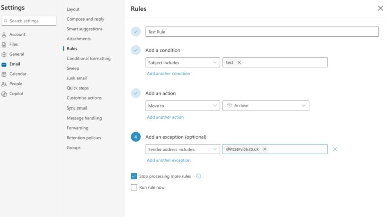 The Basics of Setting Up Rules in Outlook - ITC Service